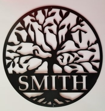 Metal Family Tree Custom Plasma Cut Metal Sign Art - Etsy