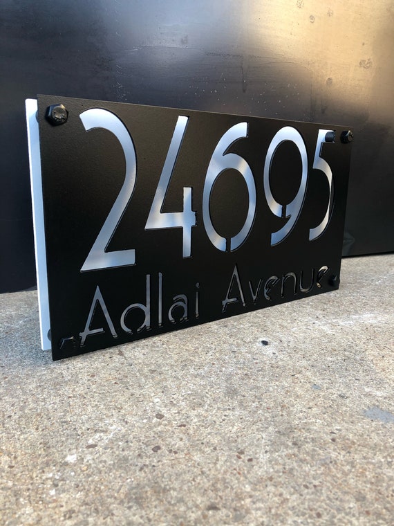 Metal Vintage Address Sign Two Layer Plasma Cut Metal Art - Etsy UK