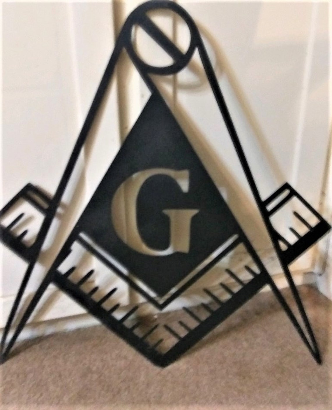 Metal Masonic Lodge Square and Compass Symbol Plasma Cut Sign Art - Etsy