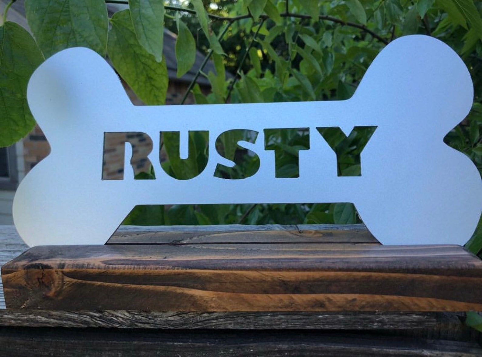 Metal Bone Sign With Custom Name - Etsy