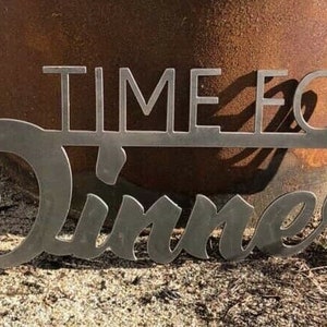 Metal "time for Dinner" Plasma Cut Sign Art - Etsy