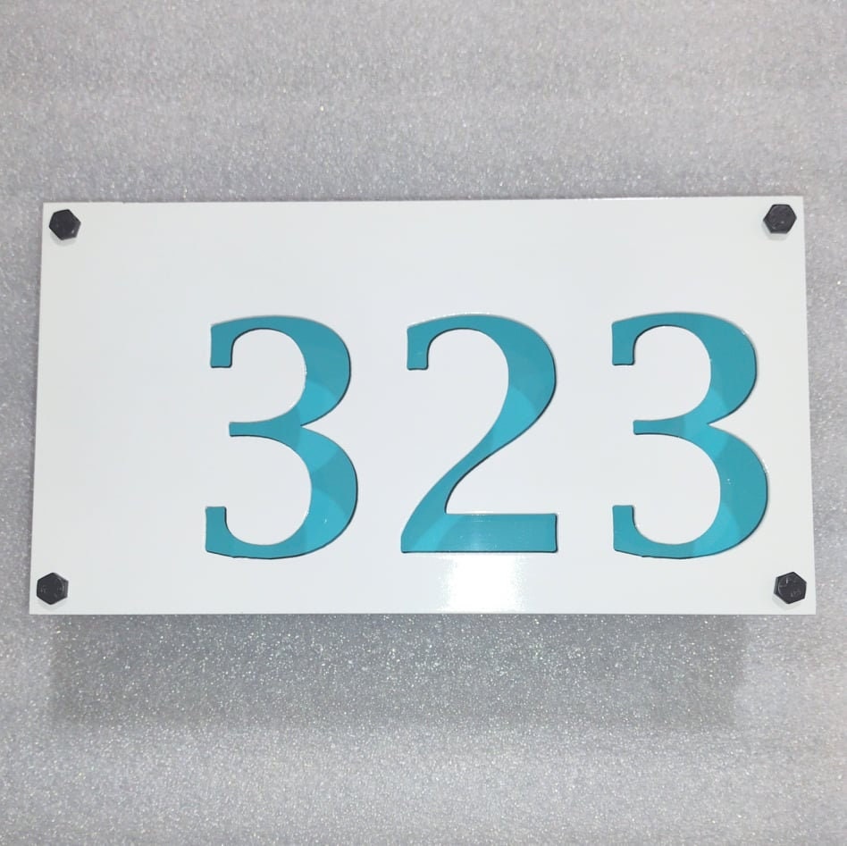 Metal Two Layer Modern Address Sign Custom Numbers Plasma Cut Sign Art ...