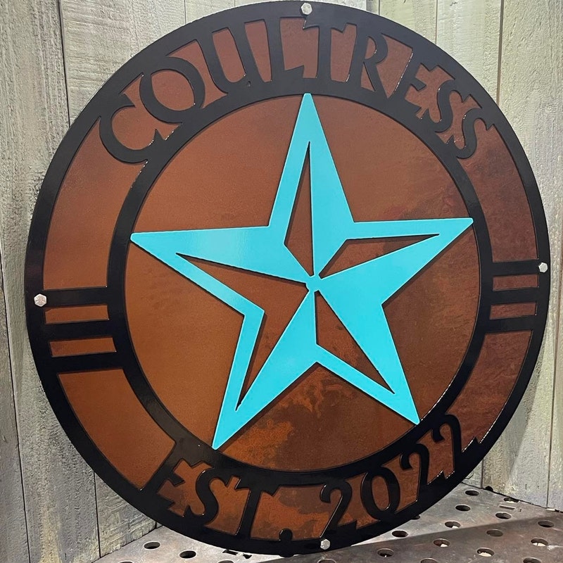 Metal Name Sign Year - Etsy