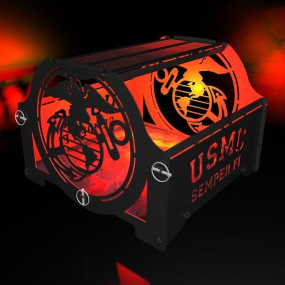 Metal USMC US Marines Fire Pit Plasma Cut Custom Made Ships | Etsy