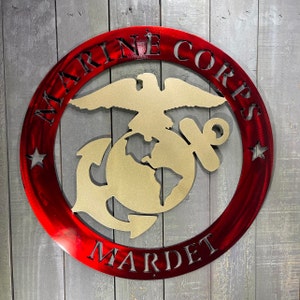 Metal USMC Marines Crest TWO COLOR Plasma Cut Sign Art - Etsy