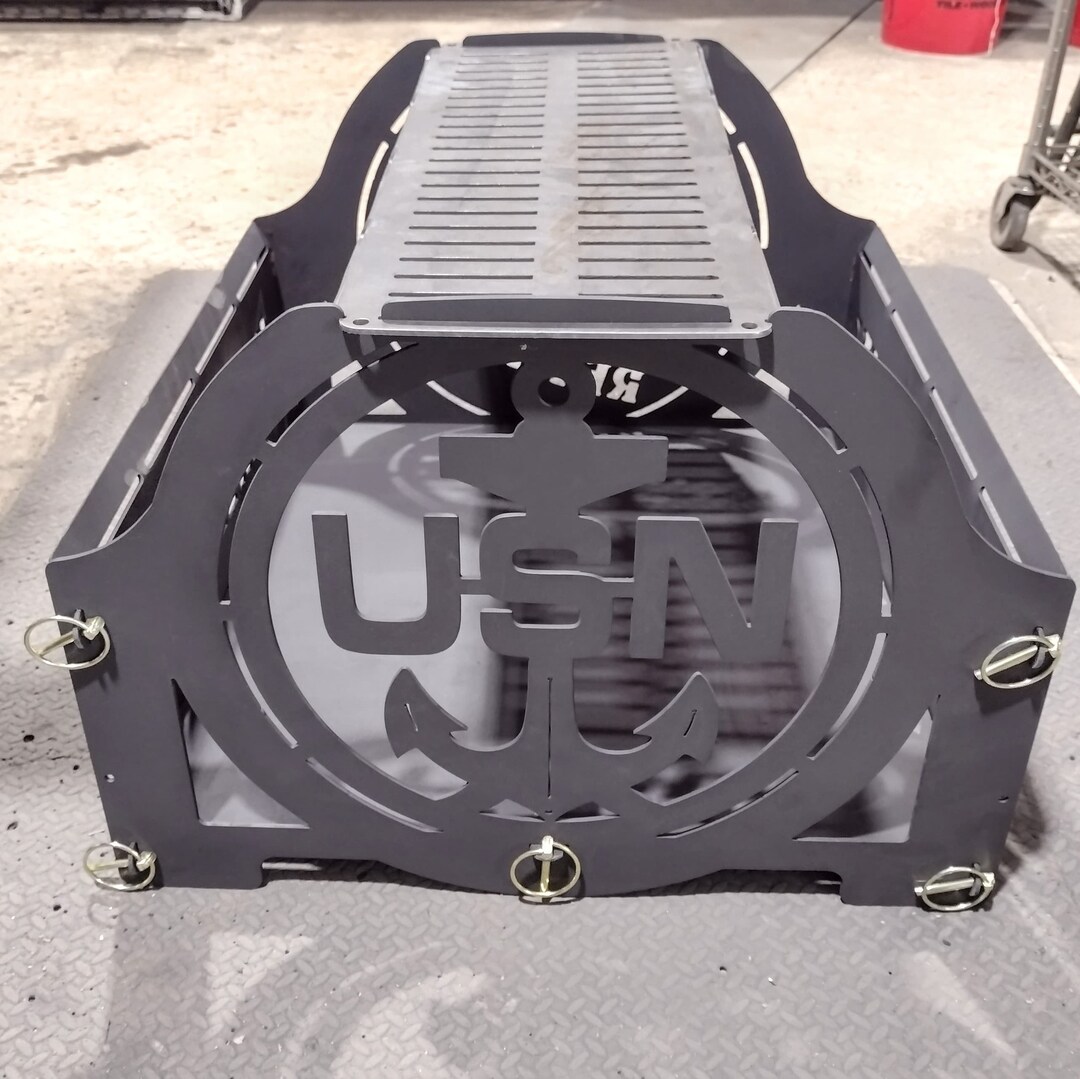 Metal USN Navy Firepit Collapsible Ships Flat Customizable - Etsy