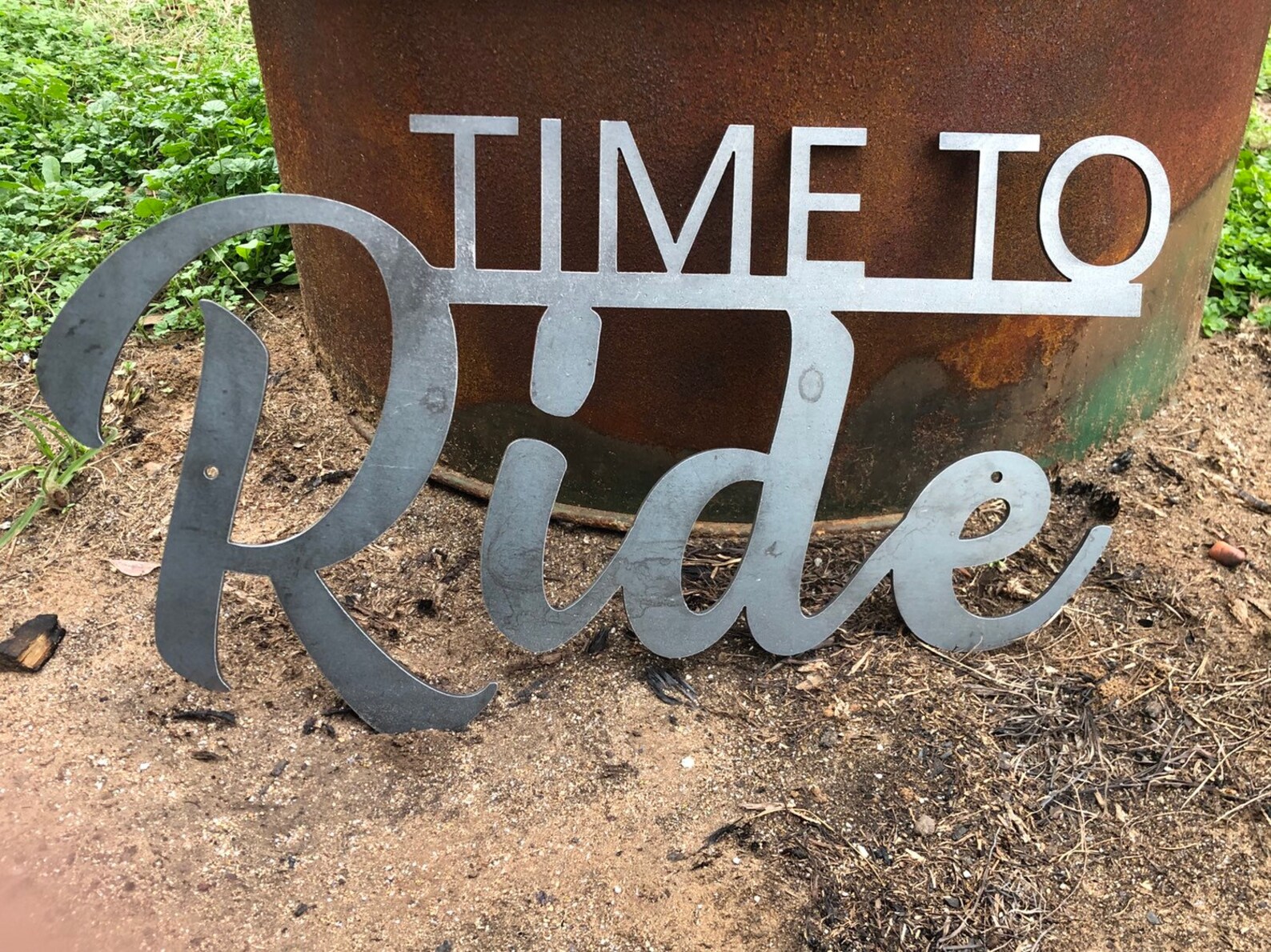 Metal Time to Ride Sign Plasma Art - Etsy