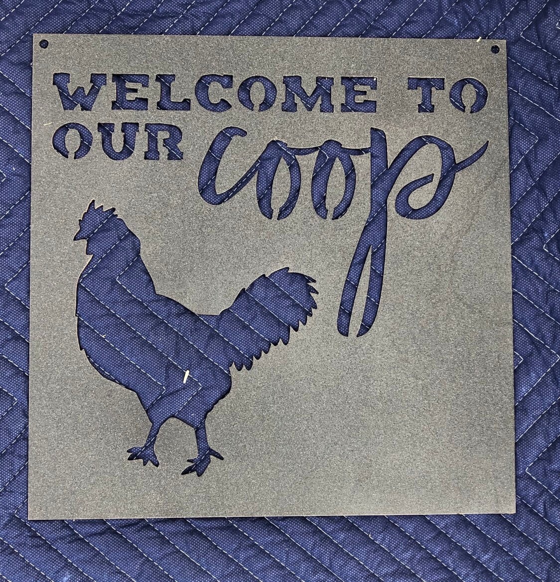Metal Welcome To The Coop Chicken Sign Custom | Etsy