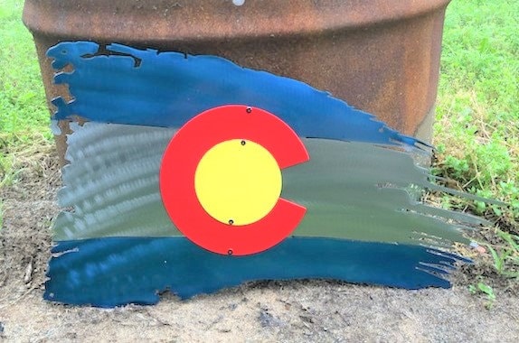 Metal Colorado Flag Plasma Cut Sign Art | Etsy