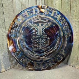 Metal USAF United States Air Force Plasma Cut Sign Art Military Crest ...