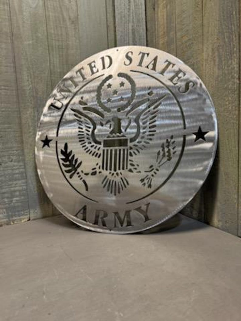 Metal United States Army Crest Logo Military Plasma Cut Sign Art - Etsy