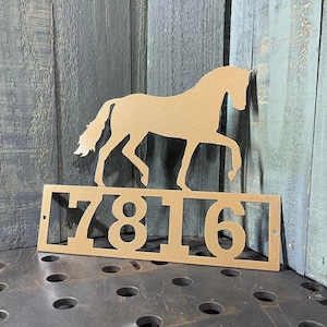 Metal Horse Address Sign Plasma Cut Sign Art - Etsy