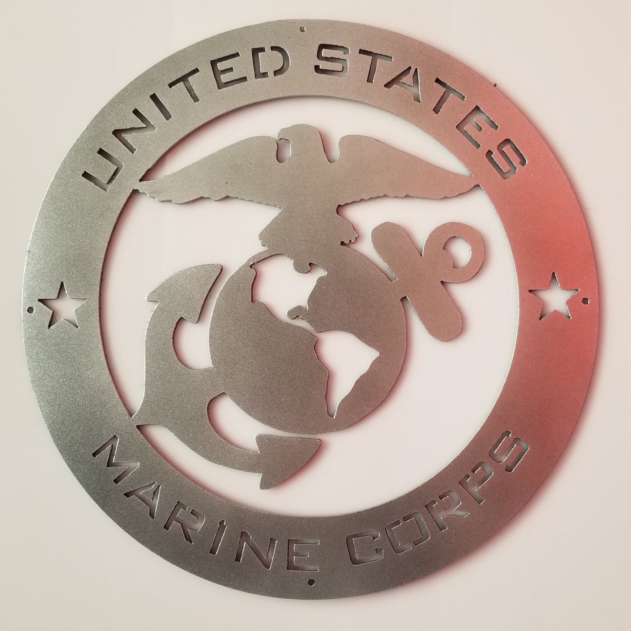 Metal Marine Corps Usmc Crest Custom Plasma Cut Sign Art Etsy