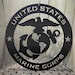 Metal Marine Corps USMC Crest Custom Plasma Cut Sign Art Military - Etsy