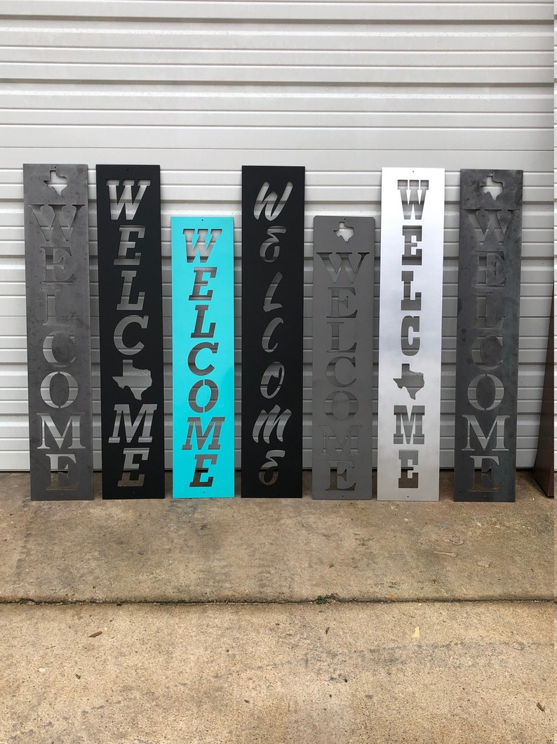 Metal Welcome Sign Custom Plasma Cut Sign Art - Etsy