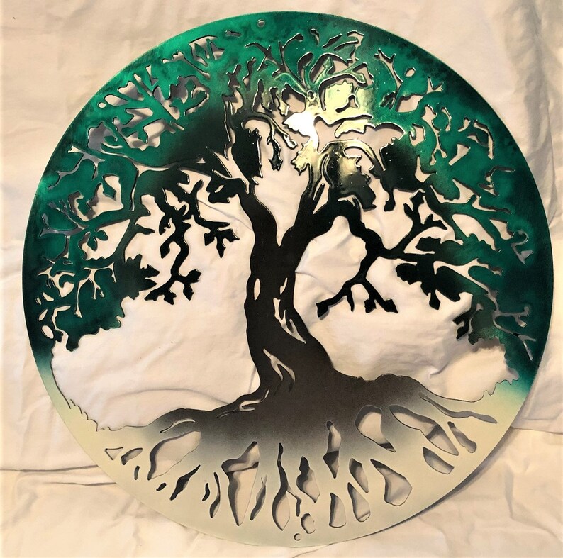 Metal Tree of Life Three Color Plasma Cut Sign Art | Etsy