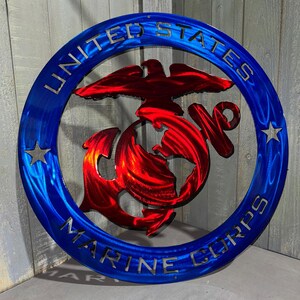 Metal USMC Marines Crest TWO COLOR Plasma Cut Sign Art - Etsy