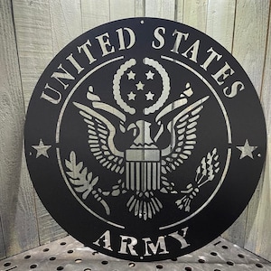 Metal United States Army Crest Logo Military Plasma Cut Sign Art - Etsy