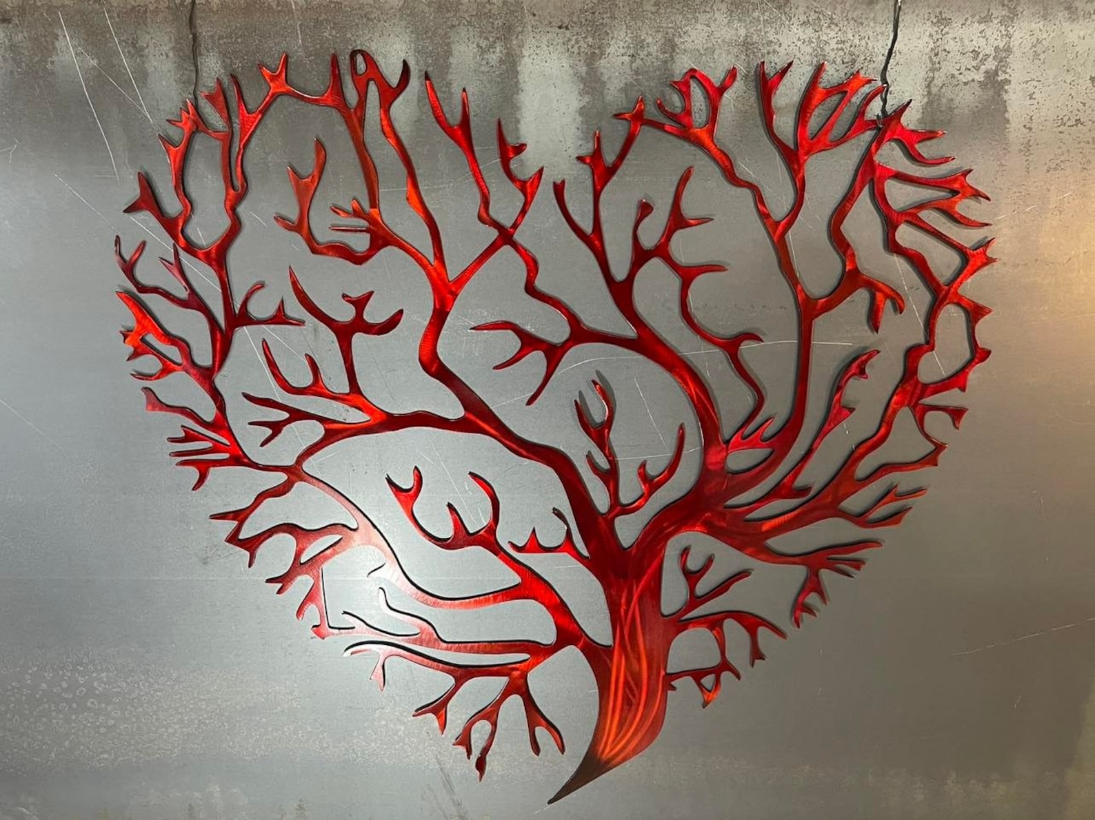 Metal Heart Tree Plasma Cut Metal Heart - Etsy