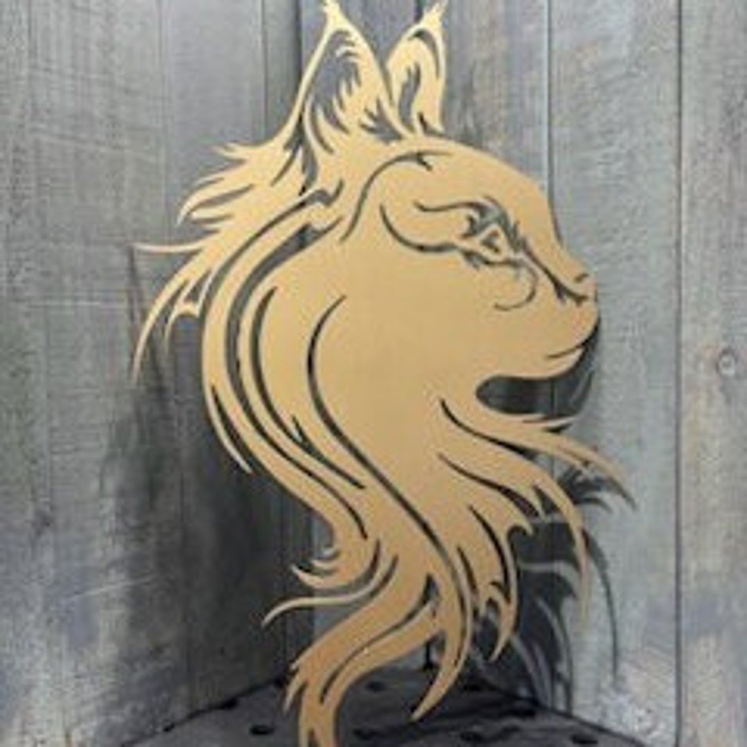 Metal Lynx Cat Sign Plasma Cut Sign Art - Etsy