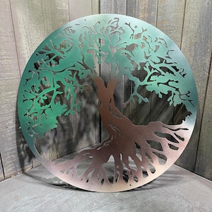 Metal Tree of Life Three Color Plasma Cut Sign Art - Etsy