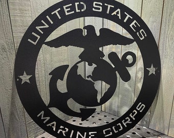 US Marine Corps Metal Sign Authorized Seller for USMC Logo USMC Sign ...