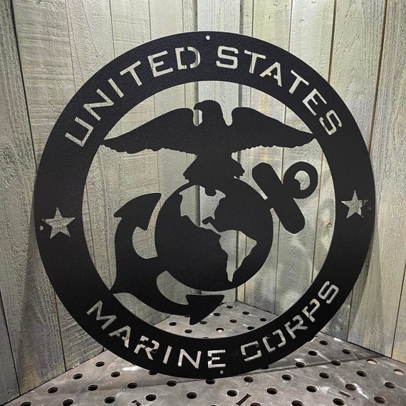 Metal Marine Corps USMC Crest Custom Plasma Cut Sign Art - Etsy