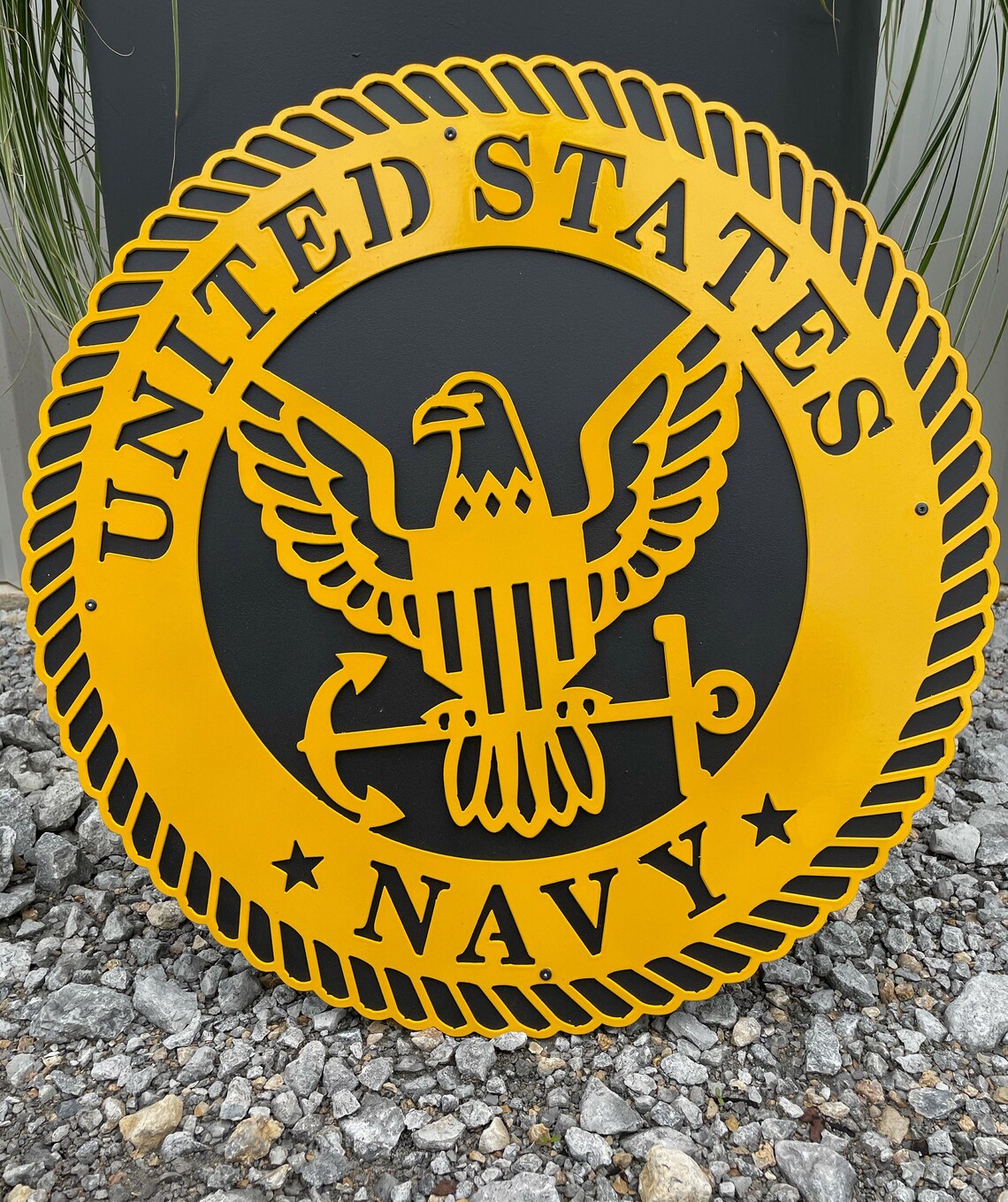 Metal Navy USN Crest Single or Double-layer Custom Paint | Etsy