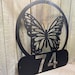 Metal Butterfly Address Sign Plasma Cut Sign Art House Numbers - Etsy