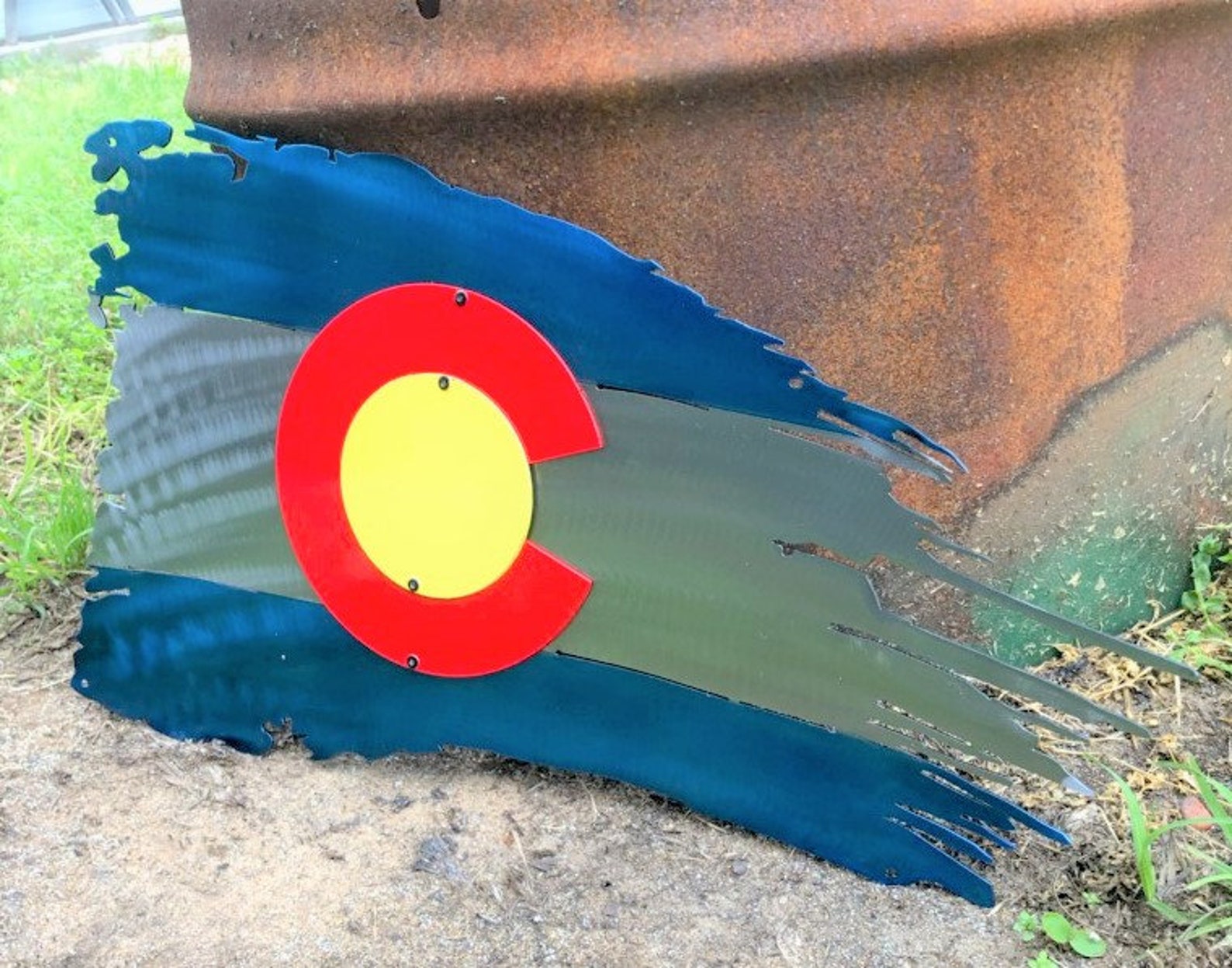 Metal Colorado Flag Plasma Cut Sign Art | Etsy