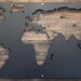 Metal World Map Negative Space Countries Globe Earth Plasma Cut Sign ...