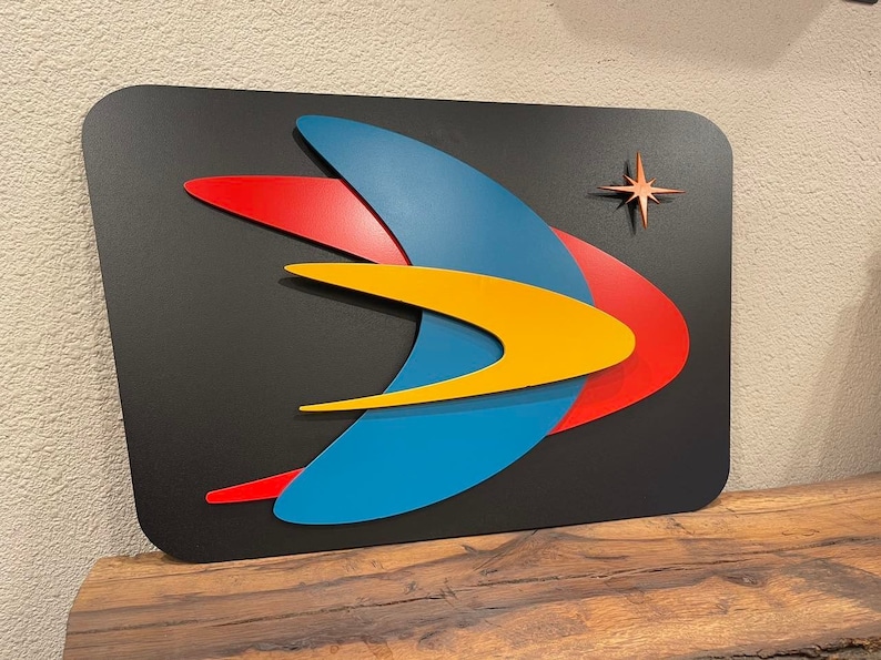 Metal Boomerang Mid-century Modern MCM Home Decor Layered - Etsy