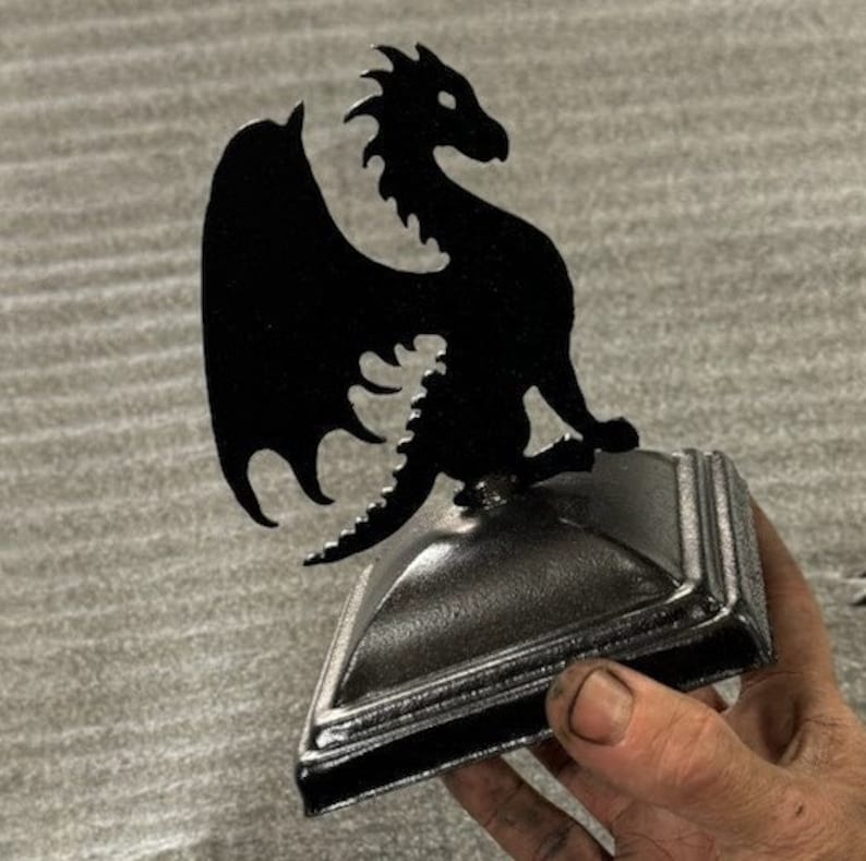 Metal Dragon Fence Post Topper - Etsy