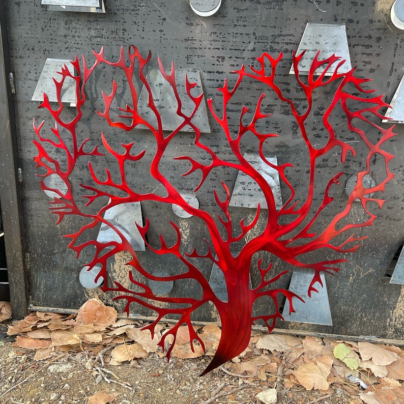 Metal Heart Tree Plasma Cut Metal Heart - Etsy