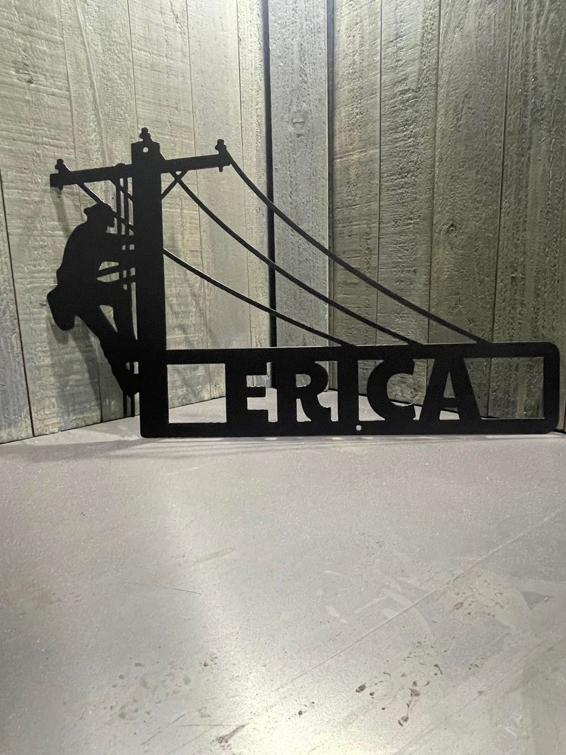 Metal Lineman Last Name Sign Custom Plasma Cut Sign Art - Etsy