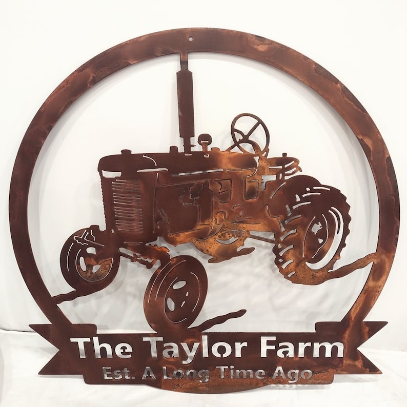 Metal Tractor Sign Custom Plasma Cut Sign Art Ranch Farm | Etsy