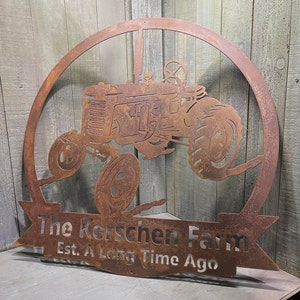 Metal Tractor Sign Custom Plasma Cut Sign Art Ranch Farm Farmhouse - Etsy