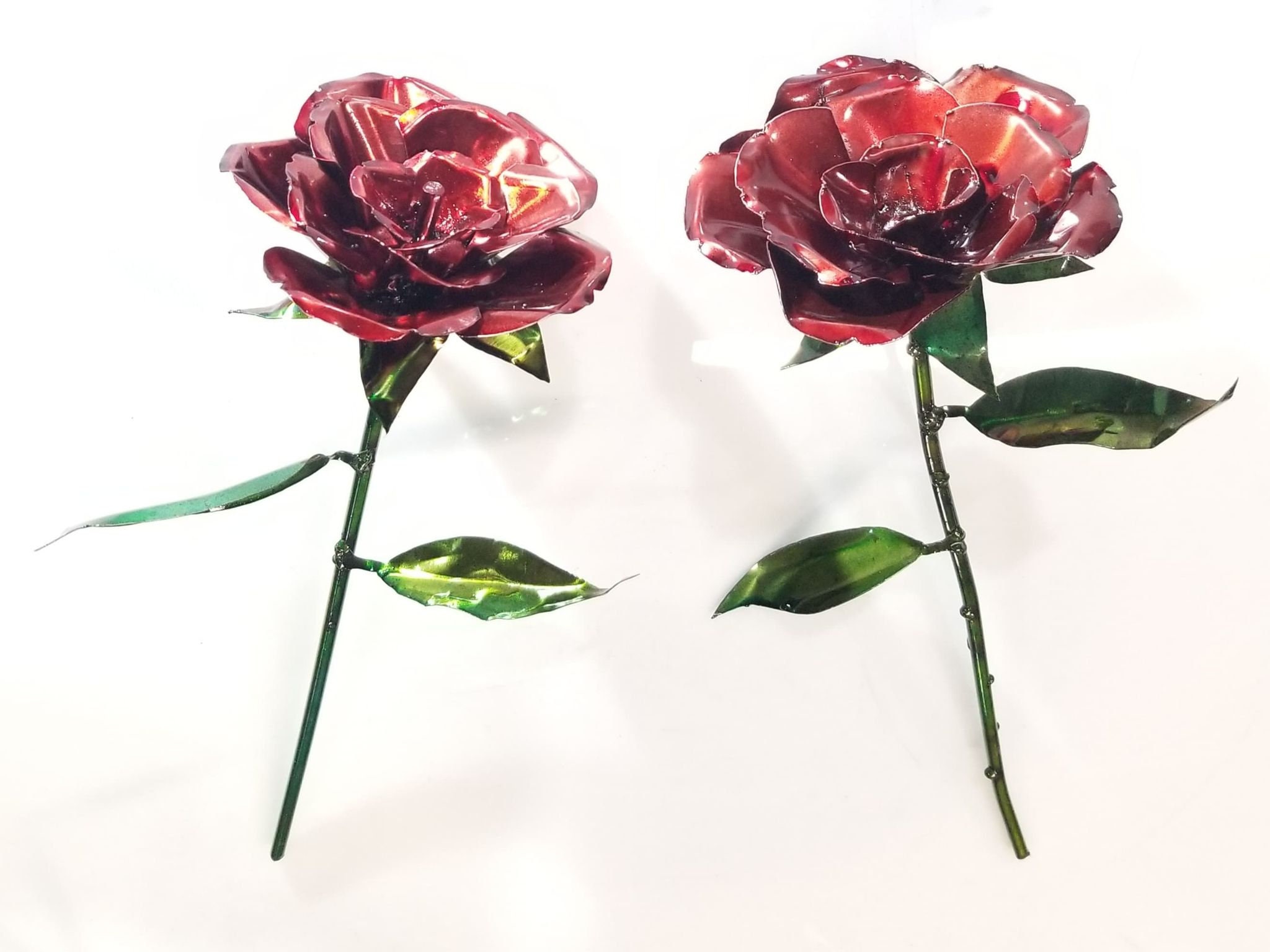 Single Red Rose Metal Painted Plasma Cut Art Love - Etsy