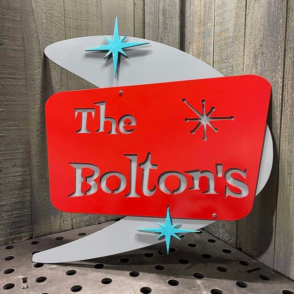 Mid Century Sign - Etsy
