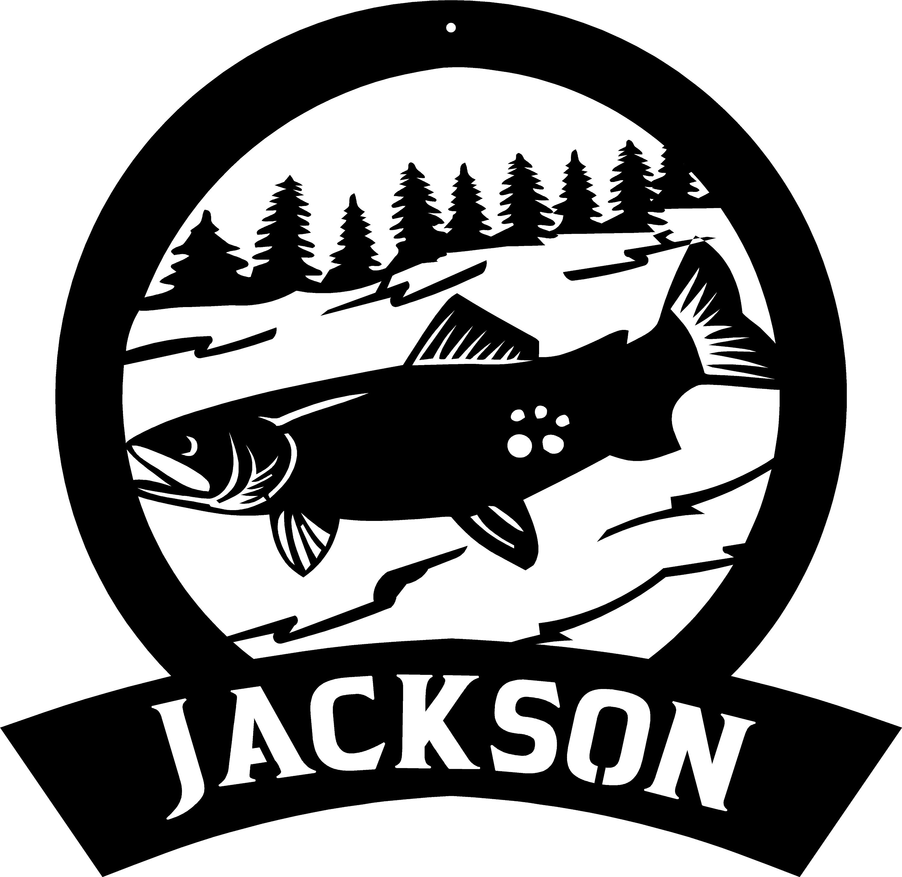 Metal Salmon Last Name Sign Custom Plasma Cut Sign Art Fishing | Etsy