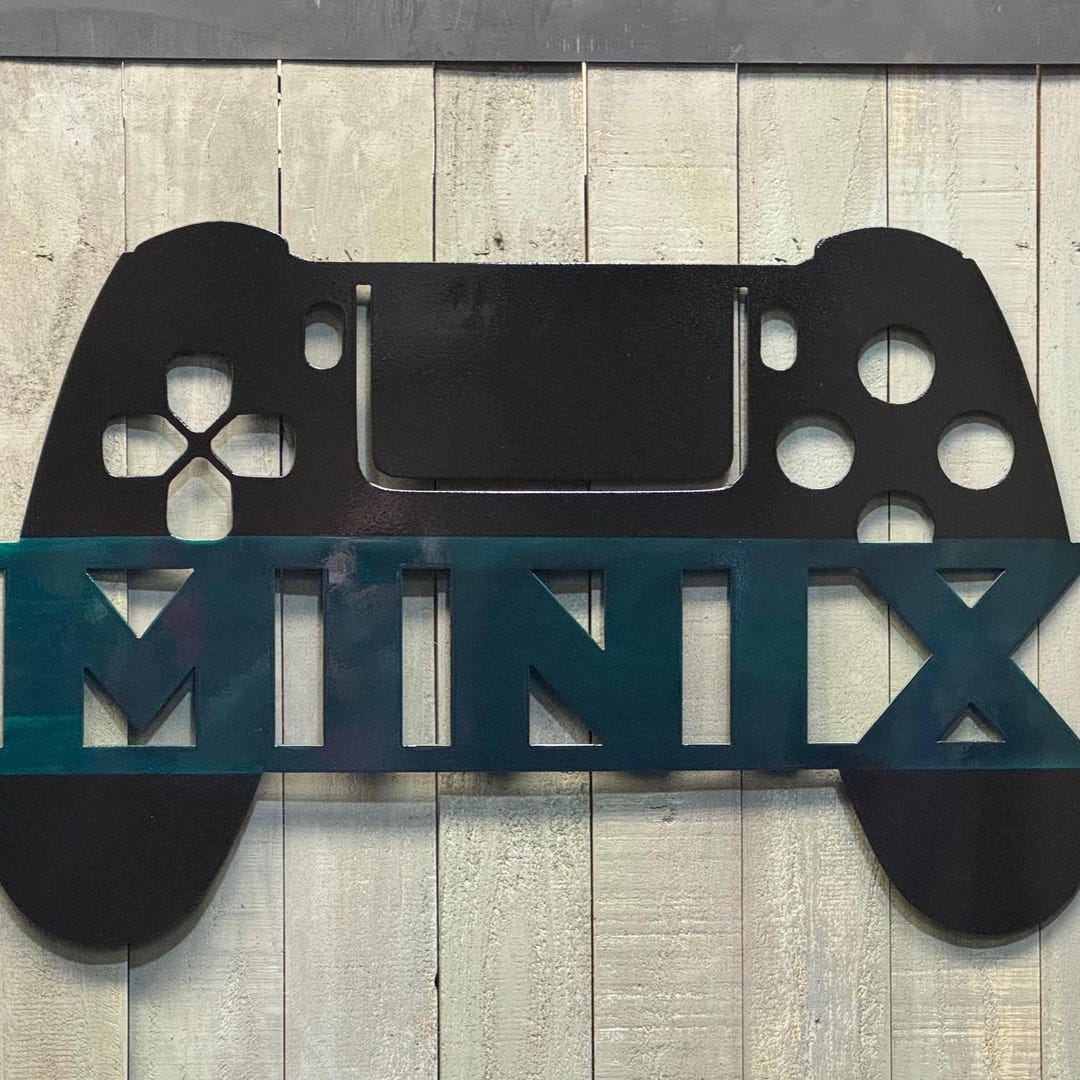 Game Controller Monogram Sign Plasma Cut Art Custom Name Video Game ...
