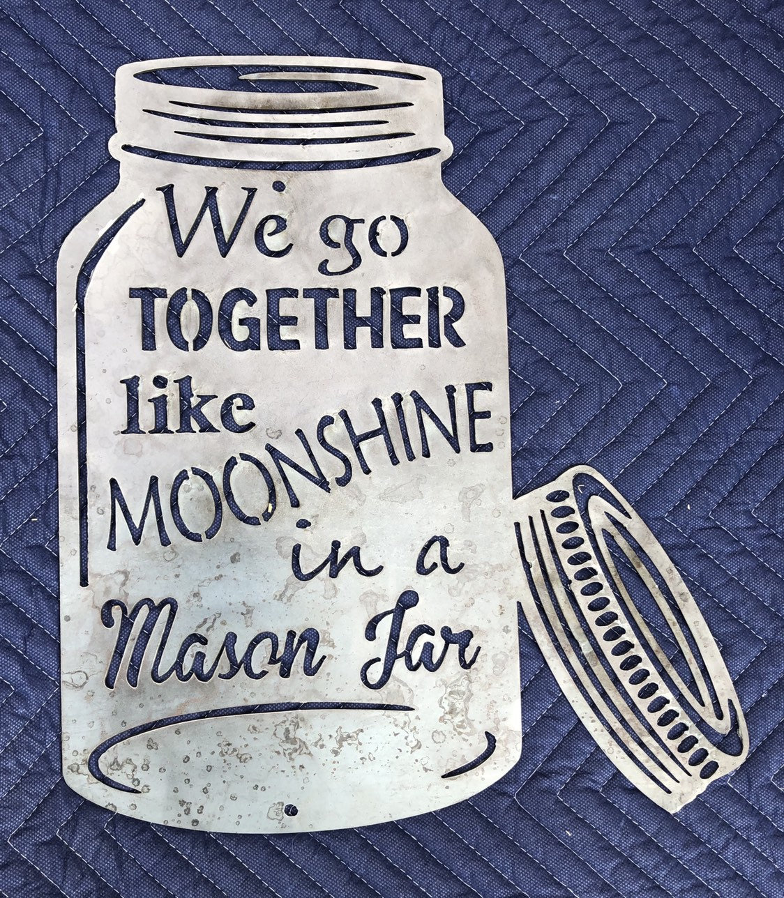 Metal Moonshine in a Mason Jar Sign Custom Paint | Etsy