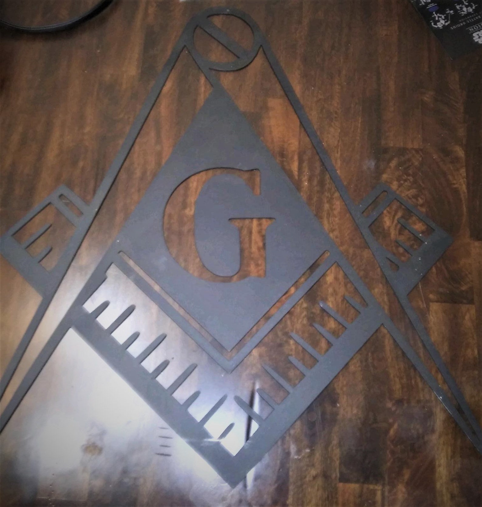 Metal Masonic Lodge Square and Compass Symbol Plasma Cut Sign Art - Etsy