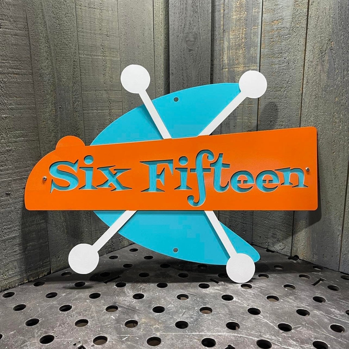 Metal Mid Century Modern Custom Address Sign WORDS Plasma Cut Sign Art ...