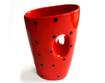 Polka dot vase | Etsy