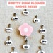 PRETTY PINK Flower Badge Reel With Custom Charms, Acrylic Badge Reel ...