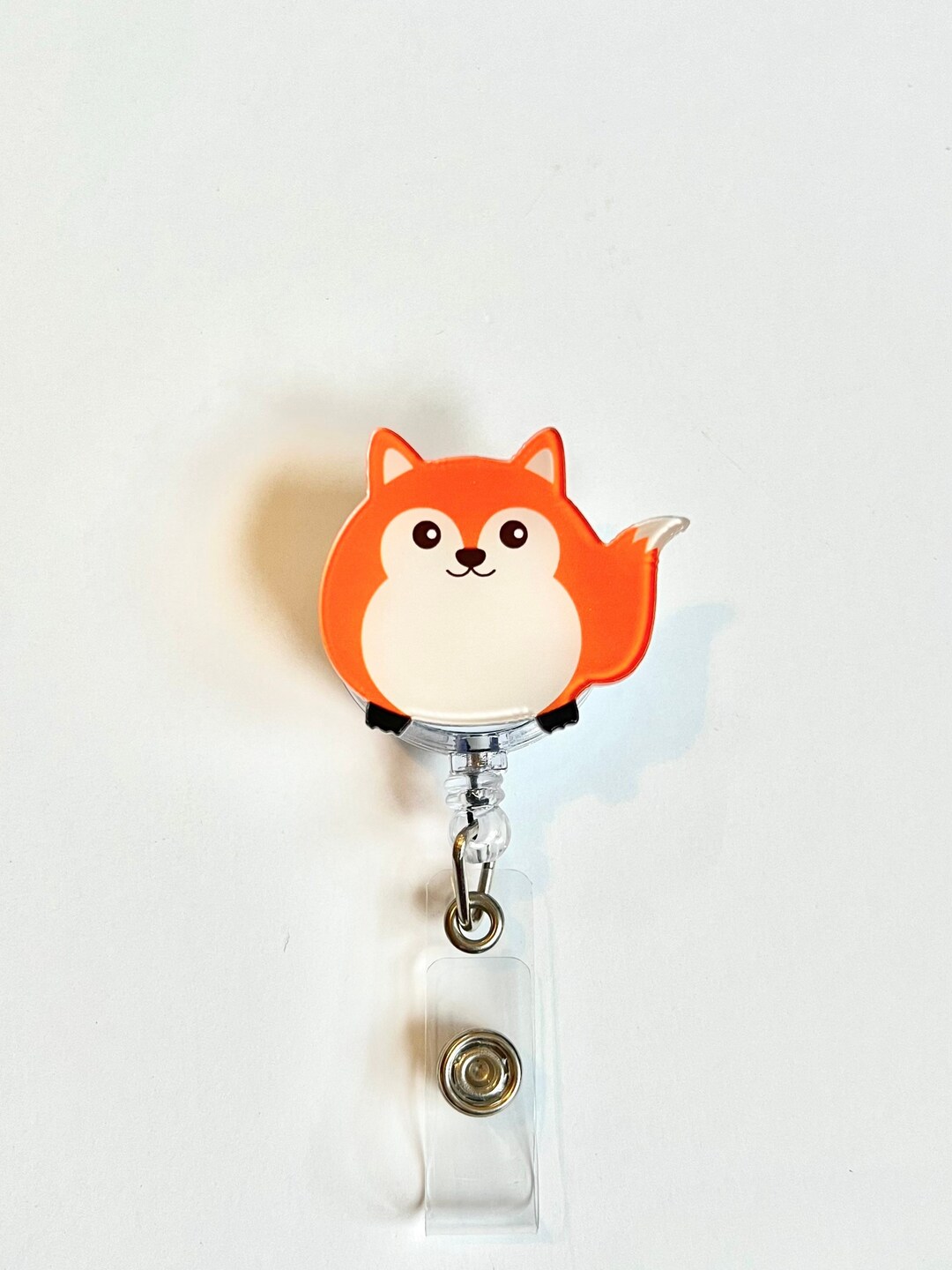 Red Fox Badge Reel, Acrylic Badge Reel, Nurse Badge Holder, Nursing ...