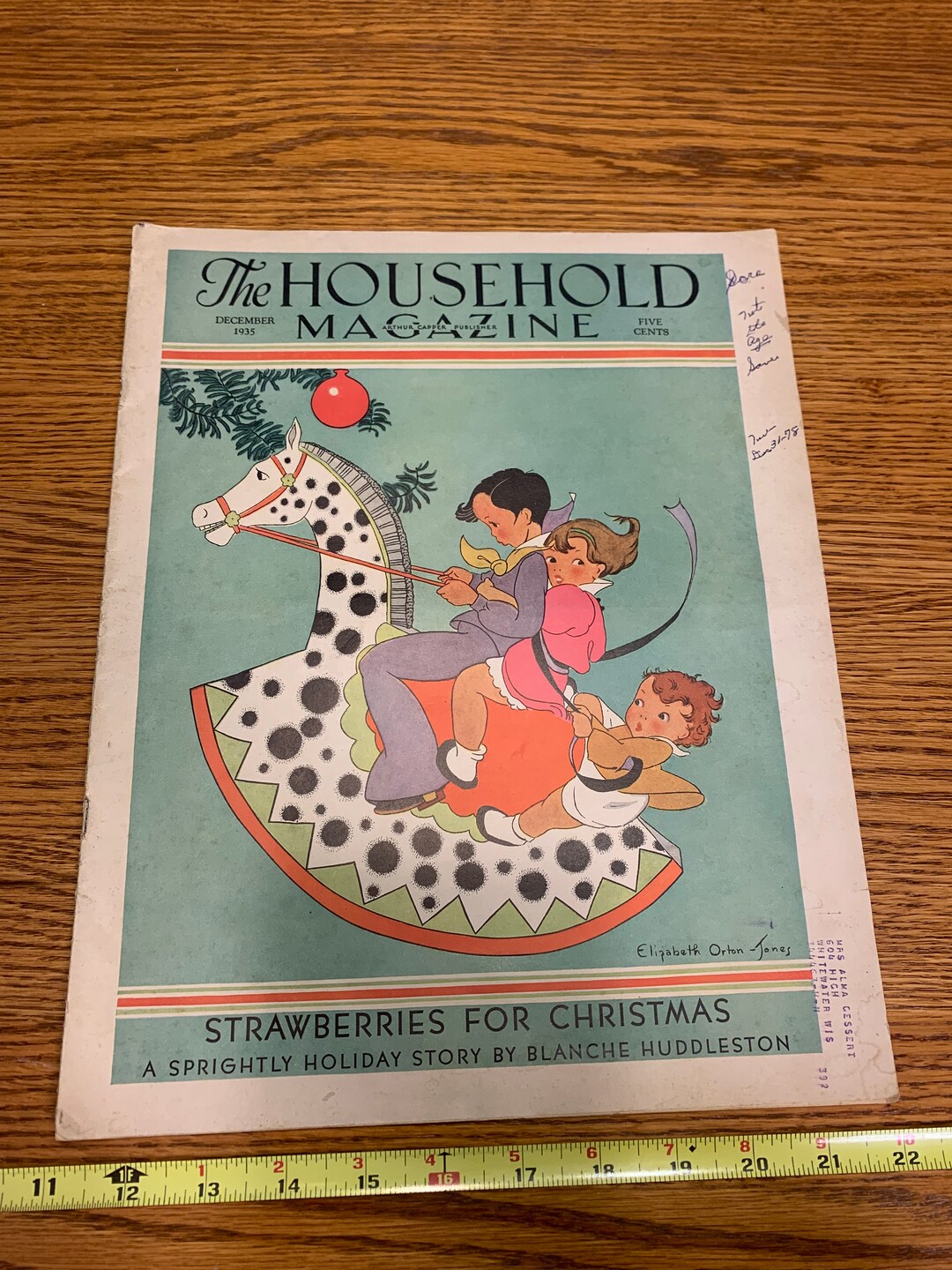 Vintage the Household Magazine Dec 1935 Rocking Horse by Elizabeth ...