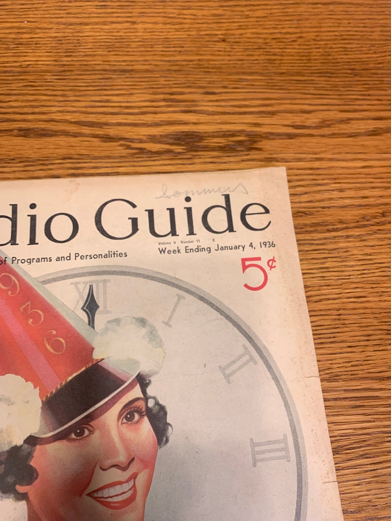 Radio Guide Magazine January 1936 | Etsy