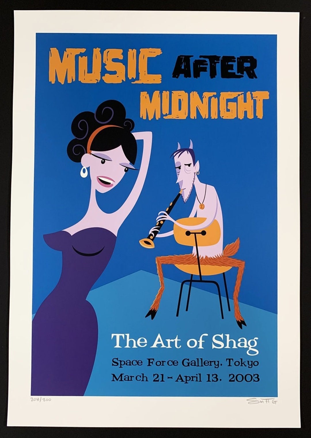 SHAG PRINT Music After Midnight Silkscreen Serigraph Unframed Signed ...